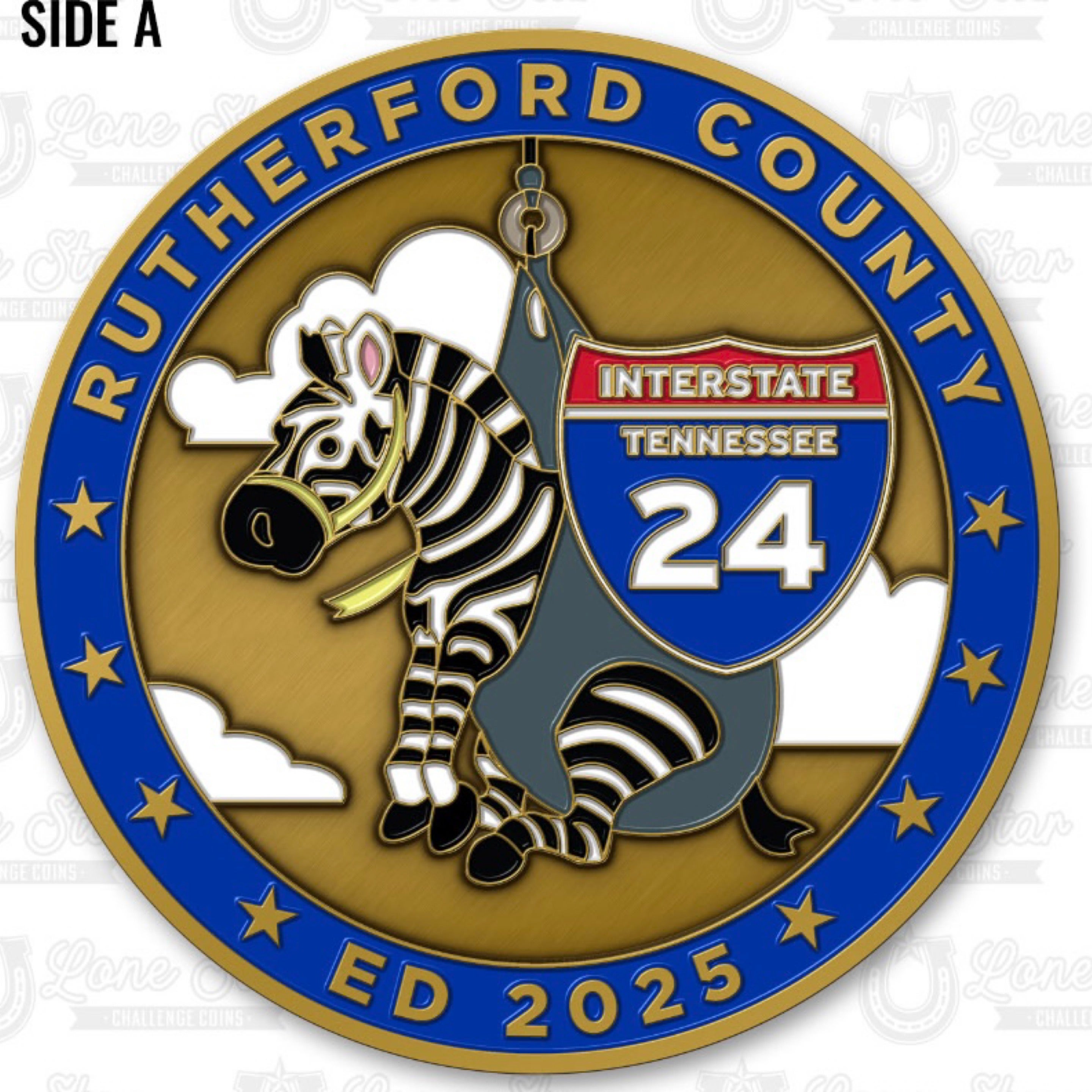 Challenge Coin-Zebra Rutherford Co | TSTA Store